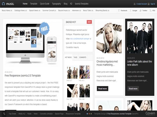 Best Free Joomla 3.x Templates as of May 2013